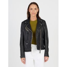 JCC Damen Bikerjacke "51300", schwarz, Gr. 38, Obermaterial: 100% Lammleder. Futter: 100% Polyester, Jacken