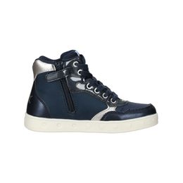 Geox Mädchen Sneaker "Geox Sneaker Lederimitat/Textil", Gr. 24, blau, Lederimitat, Textil, Schuhe