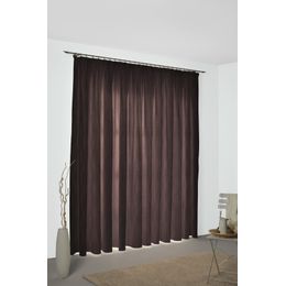 Vorhang WIRTH, B:132cm H:150cm, lila, Jacquard, Obermaterial: 75% Polyester, 25% Baumwolle, Wohnzimmer, Gardinen, "RICCIA"