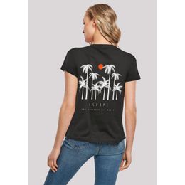 F4NT4STIC Damen T-Shirt "Escape Discover the World Palm Trees"schwarz, Gr. XL, Obermaterial: 100% Baumwolle, Shirts, Discover the World