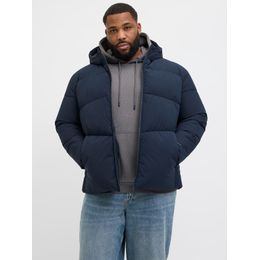 Jack & Jones PlusSize Herren Steppjacke "JJGLOBAL PUFFER JACKET PLS", blau, Gr. XXXL, JACK & JONES PLUSSIZE, unifarben, Web, Obermaterial: 100% Polyester, Jacken