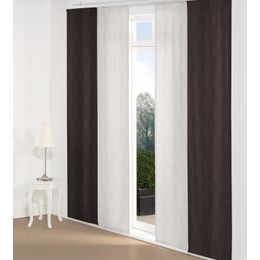 Schiebegardine WIRTH, B:60cm H:145cm, lila, Jacquard, Baumwolle, Polyester, Wohnzimmer, Gardinen, "Riccia", inkl. Beschwerungsstange