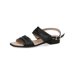 Caprice Damen Riemchensandale "Caprice Sandalen Leder", Gr. 39, schwarz, Leder, Schuhe