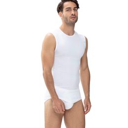 Mey Herren Achseltop "Noblesse", Gr. L, weiß, Feinripp, Obermaterial: 100% Baumwolle, Unterhemden, ohne Seitennähte, Rundhalsausschnitt, Feinripp