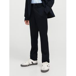 Jack & Jones Jungen Anzughose "JJEJAXON bietet Komfort durch elastische Passform", blau, Gr. 176, JACK & JONES JUNIOR, unifarben, Jersey, Obermaterial: 79%