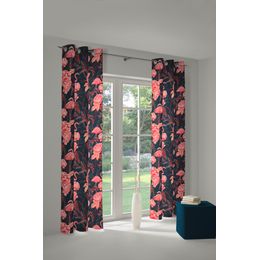 Vorhang Adam, B:145cm H:245cm, bunt, Jacquard, Baumwolle (Bio-Baumwolle), Wohnzimmer, Gardinen, "Eden", aus 100% Bio-Baumwolle