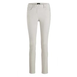 GOLDNER Damen Regular-fit-Jeans "Lange Freizeithose BELLA mit Formbund", grau, Gr. 42, Obermaterial: 65% Baumwolle CO. 31% Polyester PES. 4% Elasthan