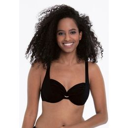 Rosa Faia Damen B&uuml;gel-Bandeau-Bikini-Top "Hermine", schwarz, Gr. 44, unifarben, Elasthan, Polyamid, Bikini-Oberteile, mit B&uuml;gel, Tr&auml;gerbreite