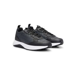 Hugo Herren Sneaker "Sneaker Kane Runn mono2", Gr. 44, schwarz, Obermaterial: 100% Polyester PES. Futter: 100% Polyester PES. 80% EVA EVA. 20% Gummi