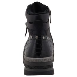 Mustang Shoes Damen Winterboots "Urbana", Gr. 39, schwarz, Lederimitat, Textil, Schuhe, Plateausneaker, Winterboots mit Warmfutter