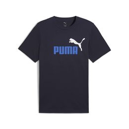 Puma Damen T-Shirt "Essentials 2 Colour No. 1 Logo T-Shirt Herren"new navy blau, Gr. L, clean, Obermaterial: 100% Baumwolle; Rippe: 80% Baumwolle,
