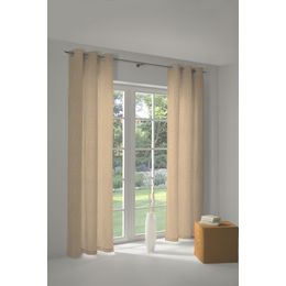 Vorhang Adam, B:145cm H:245cm, gelb, Jacquard, Baumwolle (Bio-Baumwolle), Wohnzimmer, Gardinen, "Easy Diamond", aus 100% Bio-Baumwolle