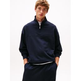 Herren Sweatshirt "HALF ZIP", Tommy Hilfiger Underwear, Gr. XL, blau, Sweatware, Obermaterial: 60% Baumwolle, 40% Modal, unifarben, Sweatshirts,