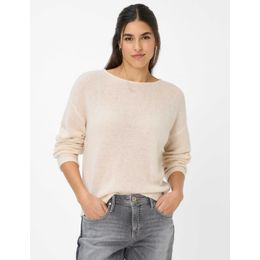 Brax Damen Strickpullover "Style LISA", beige, Gr. 42, Strick, 44% Polyamid, 28% Alpaka, 28% Wolle, Pullover