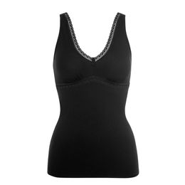 LISCA Damen Achseltop "Damen Achseltop Ines", Gr. M, schwarz, Obermaterial: 95% Baumwolle CO. 5% Elasthan EL., Unterhemden