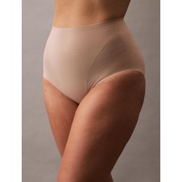 Damen Formslip "SCULPTED FIRM MESH BRIEF", Calvin Klein Underwear, Gr. S, beige, Mesh, Obermaterial: 56% Polyamid, 44% Elasthan, unifarben,