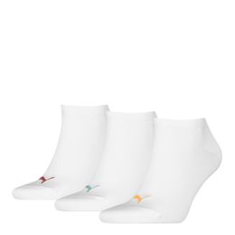 Puma Herren Sneakersocken "Puma UNISEX SNEAKER PLAIN 3P", Gr. 35, wei&szlig;, Baumwollmischung, meliert, unifarben, Socken, mit kleinem Logo