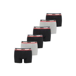 Levi's LEVI'S Herren Boxershorts "Boxershort MEN SPRTSWR LOGO BOXER BRIEF 3P 6er Pack", Gr. M, schwarz, Obermaterial: 95% Baumwolle CO. 5% Elasthan EL.,