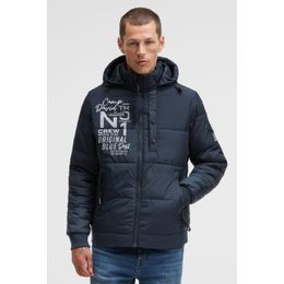 CAMP DAVID Herren Winterjacke, blau, Gr. XXL, bedruckt, bestickt, Material Rückenteil Rumpf + Ärmel: 100% Polyamid, Material Vorderteil Rumpf +