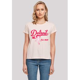 F4NT4STIC Damen T-Shirt "Betty Boop Detroit MI. Est 1930", rosa, Gr. XS, Obermaterial: 100% Baumwolle, Shirts, Premium Qualit&auml;t