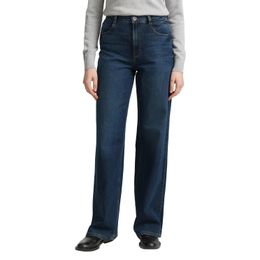 Tom Tailor Damen Weite Jeans, blau, Gr. 30, unifarben, Denim/Jeans, Obermaterial: 93% Baumwolle, 6% Elastomultiester, 1% Elasthan. Futter: 65%