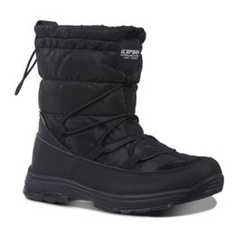 Icepeak Jungen Snowboots "ALBI JR", Gr. 34, schwarz, Synthetik, Textil, Schuhe, Winterschuhe, Winterboots, Winterstiefel, wasserdicht, gefüttert