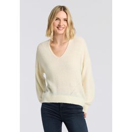 BOSS Orange Damen Strickpullover "Foletta Premium Damenmode", beige, Gr. M, unifarben, Strick, Obermaterial: 58% Polyamid, 21% Alpaka, 21% Wolle,