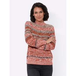 Casual Looks Damen Strickpullover "Pullover", braun, Gr. 40, gemustert, mehrfarbig, 58% Baumwolle, 42% Polyacryl, Pullover