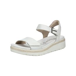 Tamaris Damen Riemchensandale "Tamaris Sandalen Leder", Gr. 37, weiß, Leder, Schuhe