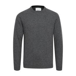 Casual Friday Herren Strickfleece-Pullover "Strickpullover CFKarl", grau, Gr. M, Obermaterial: 80% Wolle WO. 20% Polyamid PA., Pullover