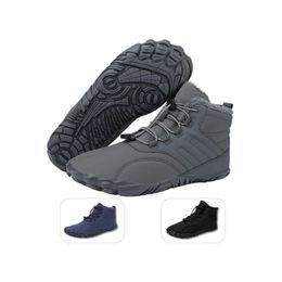 DOTALES Herren Barfußschuh "Trekstep Barfußschuhe Winterstiefel Damen & Herren – Exklusiv &", Gr. 37, grau, Polyester, Textil, Schuhe, Minimalschuhe