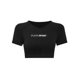 Plein Sport Damen T-Shirt "T-Shirt", schwarz, Gr. M, Obermaterial: 56% Polyamid, 39% Polyester, 5% Elasthan, Shirts
