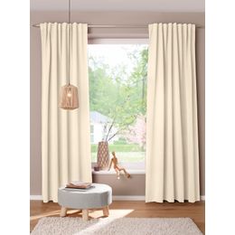 Vorhang, B:140cm H:150cm, beige, Polyester, Gardinen