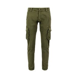 Damen Cargohose "Army Pant", gr&uuml;n, Gr. 30, Alpha Industries, Obermaterial: 98% Baumwolle, 2% Elastan, Hosen
