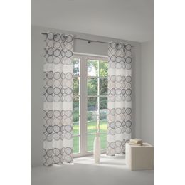 Vorhang WIRTH, B:132cm H:245cm, braun, Jacquard, Baumwolle, Polyester, Wohnzimmer, Gardinen, "Zirbello"