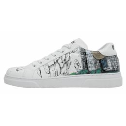 DOGO Damen Sneaker "Ace Low-Top Sneaker Time To Go Damen Sneaker", Gr. 36, wei&szlig;, Lederimitat, Schuhe, Handgefertigt