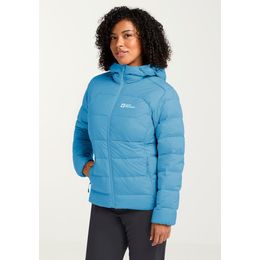 Jack Wolfskin Damen Daunenjacke "ATHER DOWN HOODY W RDS", blau, Gr. M, Oberstoff: 100% Polyester; Kontrast: 100% Polyester; Futter: 100% Polyester;