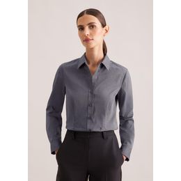 Seidensticker Damen Hemdbluse, grau, Gr. 40, unifarben, 100% Baumwolle, Blusen, 1/1 Kragen Uni