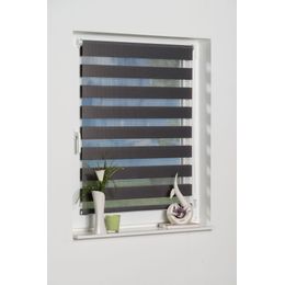 Doppelrollo K-home, B:50cm H:150cm, grau, Polyester, Rollos, "Maringa Klemmfix", in verschiedenen Gr&ouml;&szlig;en und 11 Farben erh&auml;ltlich