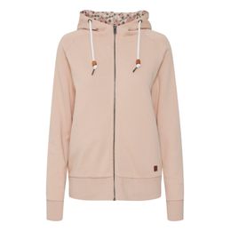oxmo Damen Kapuzensweatjacke "Kapuzensweatjacke OXUlla", rosa, Gr. S, Obermaterial: 60% Baumwolle CO. 40% Polyester PES., Sweatjacken