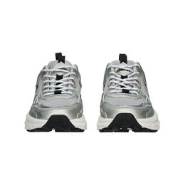 JEEP Damen Sneaker "JEEP Sneaker Lederimitat/Textil", Gr. 40, silber, Lederimitat, Textil, Schuhe
