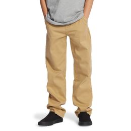 DC Shoes Jungen Chinos "Worker Relaxed", beige, Gr. 12, 99% Baumwolle, 1% Elasthan, Hosen
