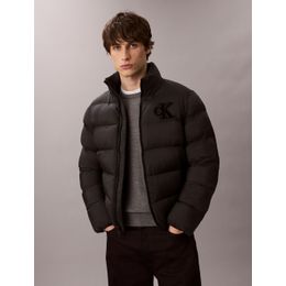 Herren Steppjacke "LS NYLON MONOGRAM PUFFER JKT", schwarz, Gr. M, Calvin Klein Jeans, unifarben, Web, Obermaterial: 100% Polyamid, Jacken, Mit