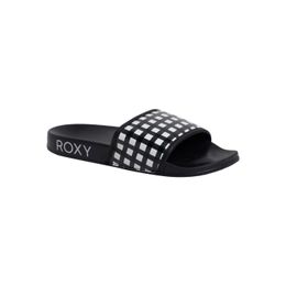 Roxy Damen Sandale "Slippy Iv", Gr. 7, schwarz-wei&szlig;, Obermaterial: 100% PU, Futter: 100% Textil, Laufsohle: 100% EVA., Schuhe