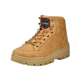 Napapijri Herren Schn&uuml;rstiefelette "Napapijri Stiefelette PU", Gr. 44, gelb, Synthetik, Schuhe