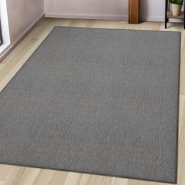 Teppich my home, B:60cm H:3mm L:110cm, grau, Kunstfaser, Wohnzimmer, Teppiche, "Anna, auch als L&auml;ufer erh&auml;ltlich", In- und Outdoor geeignet,