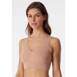Schiesser Damen Bustier "Invisible Soft", Gr. 36, beige, Single Jersey, Obermaterial: 75% Polyamid, 25% Elasthan, unifarben, BHs, Microfaser,