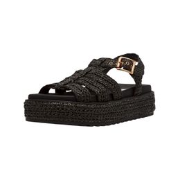 Steve Madden Damen Riemchensandale "Steve Madden Sandalen Textil", Gr. 40, schwarz, Textil, Schuhe