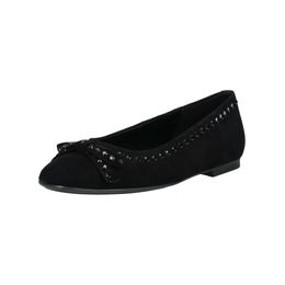 Gabor Damen Ballerina "Gabor Ballerinas Veloursleder", Gr. 36, schwarz, Veloursleder, Schuhe