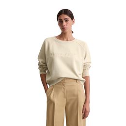 Marc O'Polo MARC O'POLO Damen Sweatshirt "aus Organic Cotton", beige, Gr. XL, unifarben, Obermaterial: 100% Baumwolle, Sweatshirts